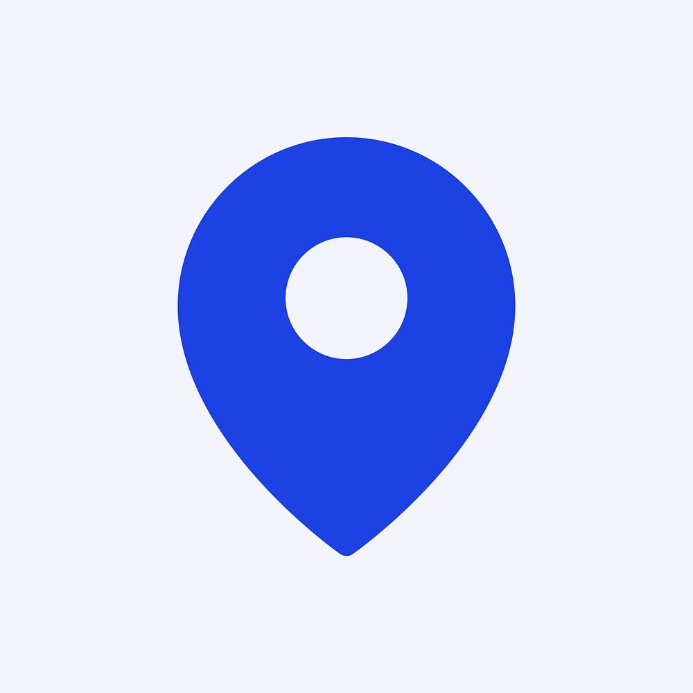 Location blue icon psd social | Premium PSD - rawpixel