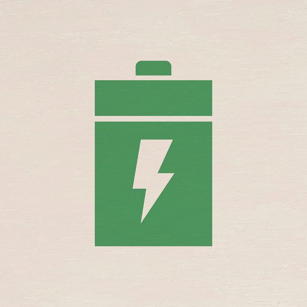 Battery power icon vector renewable | Premium Vector - rawpixel
