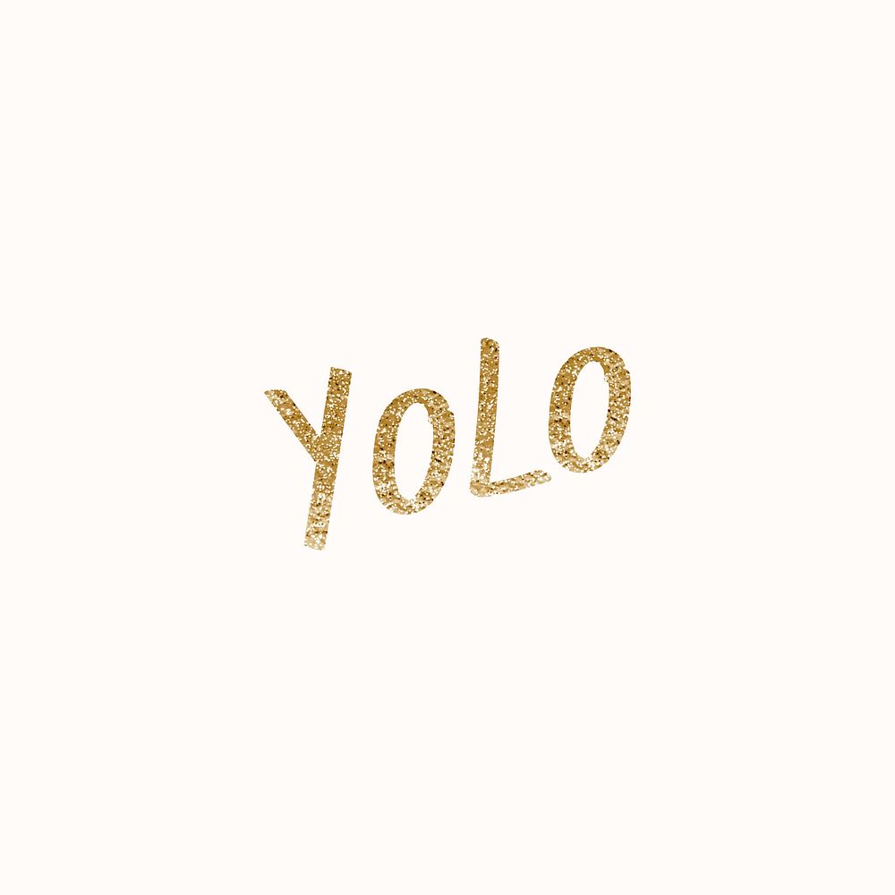 Doodle yolo text vector glitter | Premium Vector - rawpixel