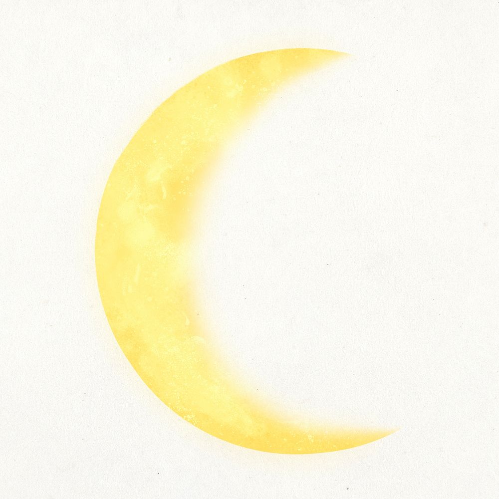 Yellow half moon illustration | Free Photo - rawpixel