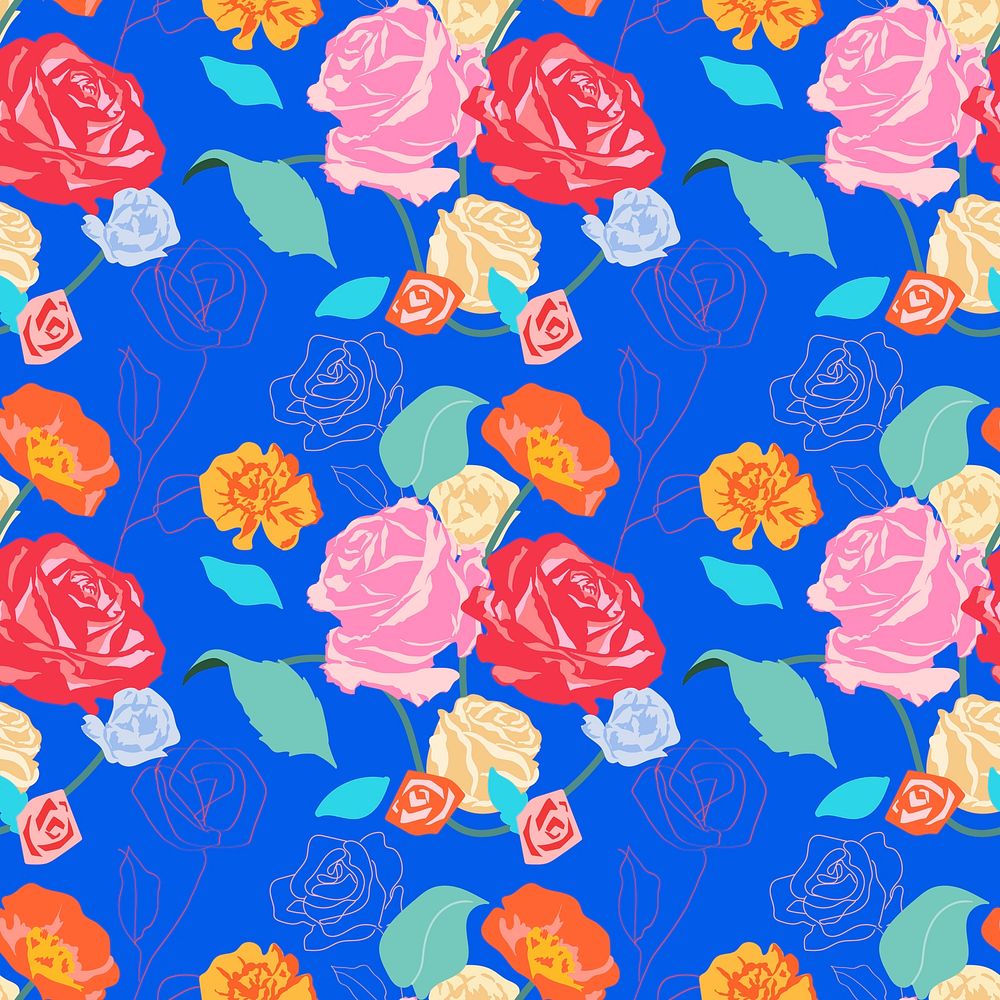 Pink aesthetic floral pattern vector | Free Vector - rawpixel