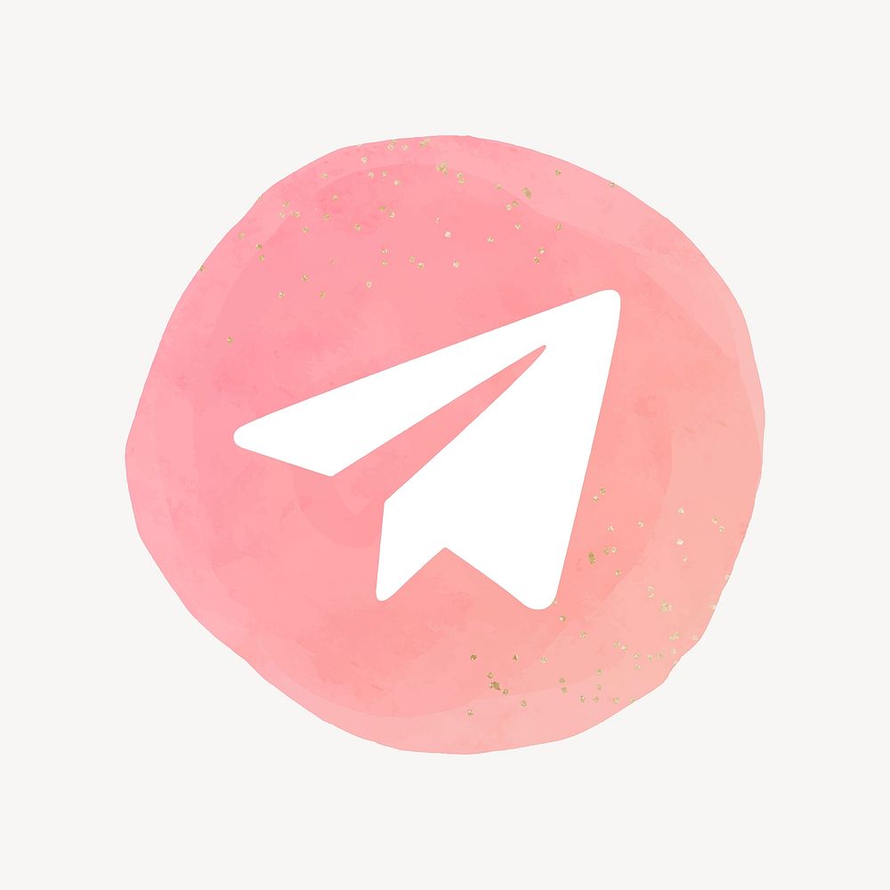 Telegram logo vector watercolor design. | Premium Vector - rawpixel