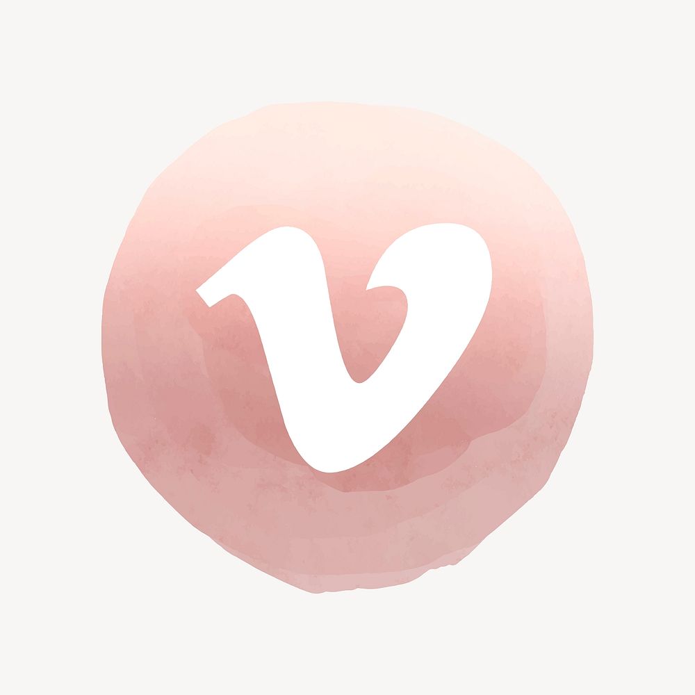 Vimeo logo watercolor design. Social | Free Photo - rawpixel