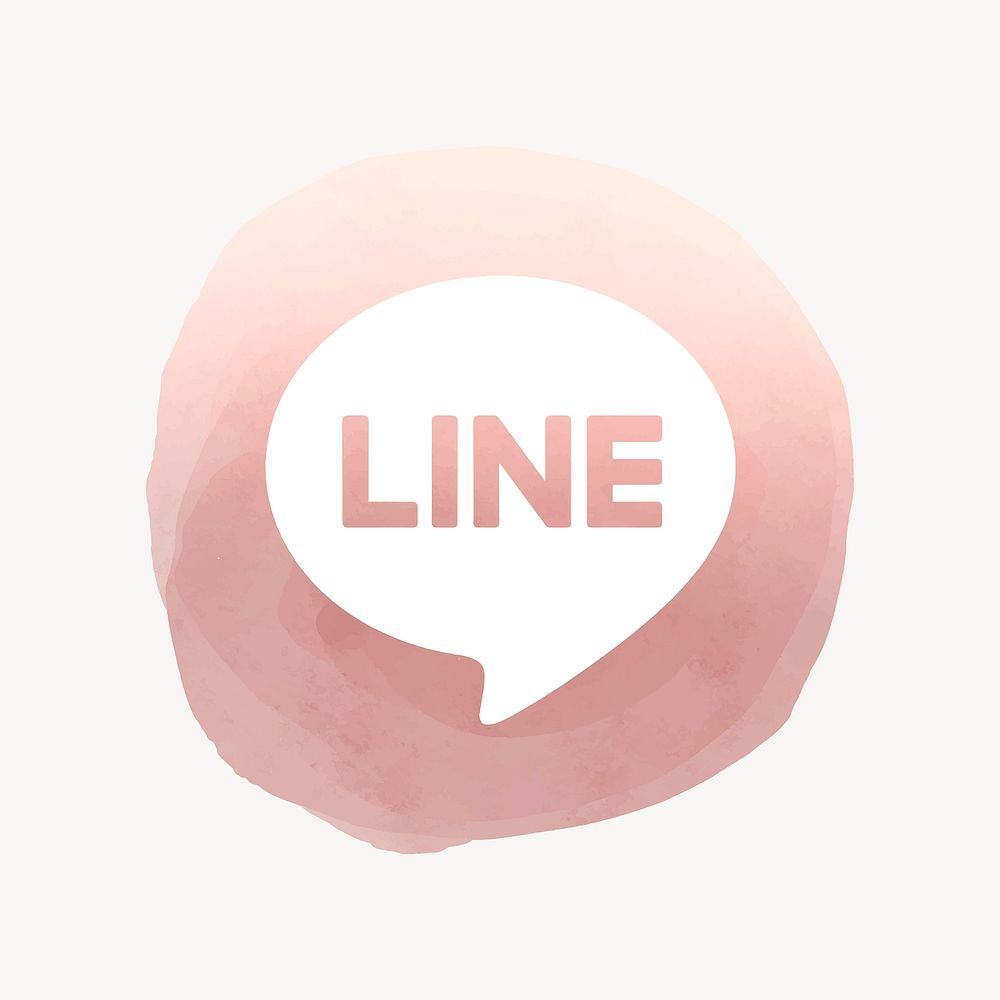 LINE app icon watercolor graphic | Free Photo - rawpixel
