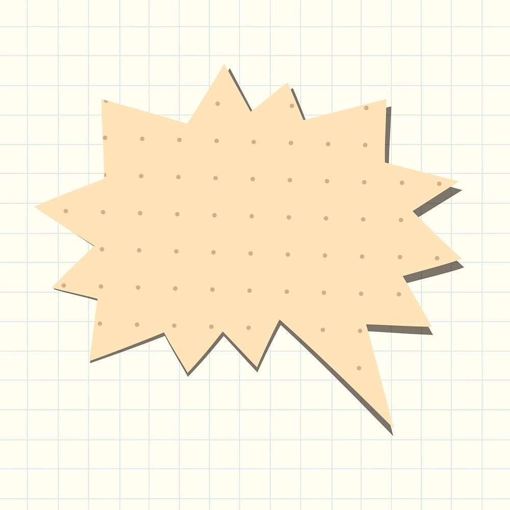 Speech bubble vector dotted beige | Premium Vector - rawpixel