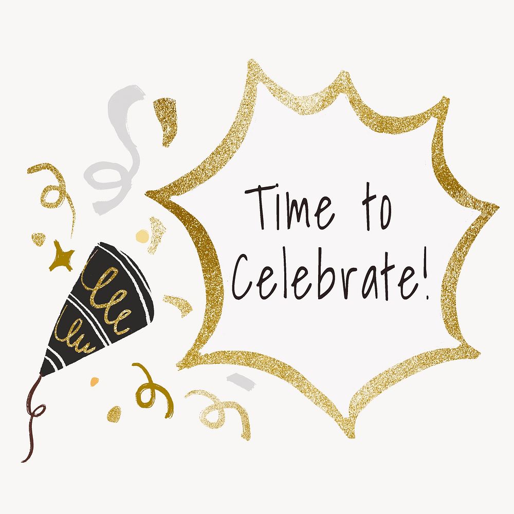 Time to celebrate party illustration | Free Photo - rawpixel