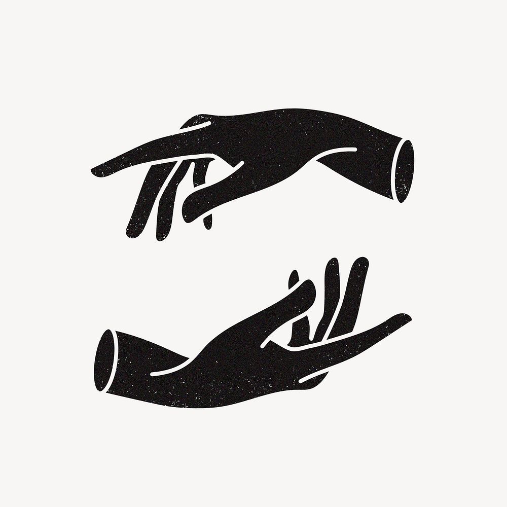 Magic hands clipart, black illustration | Free Photo Illustration ...