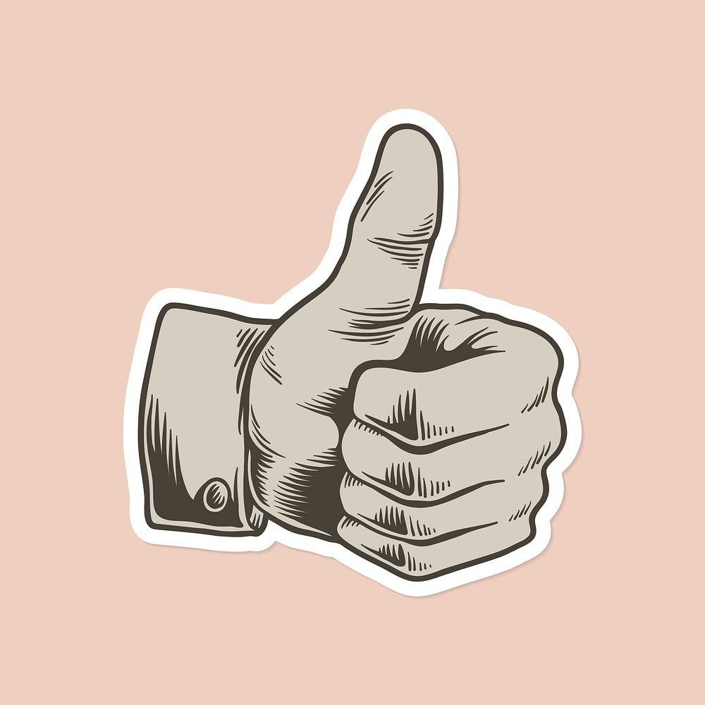 Thumbs sticker design resource vetor | Premium Vector - rawpixel