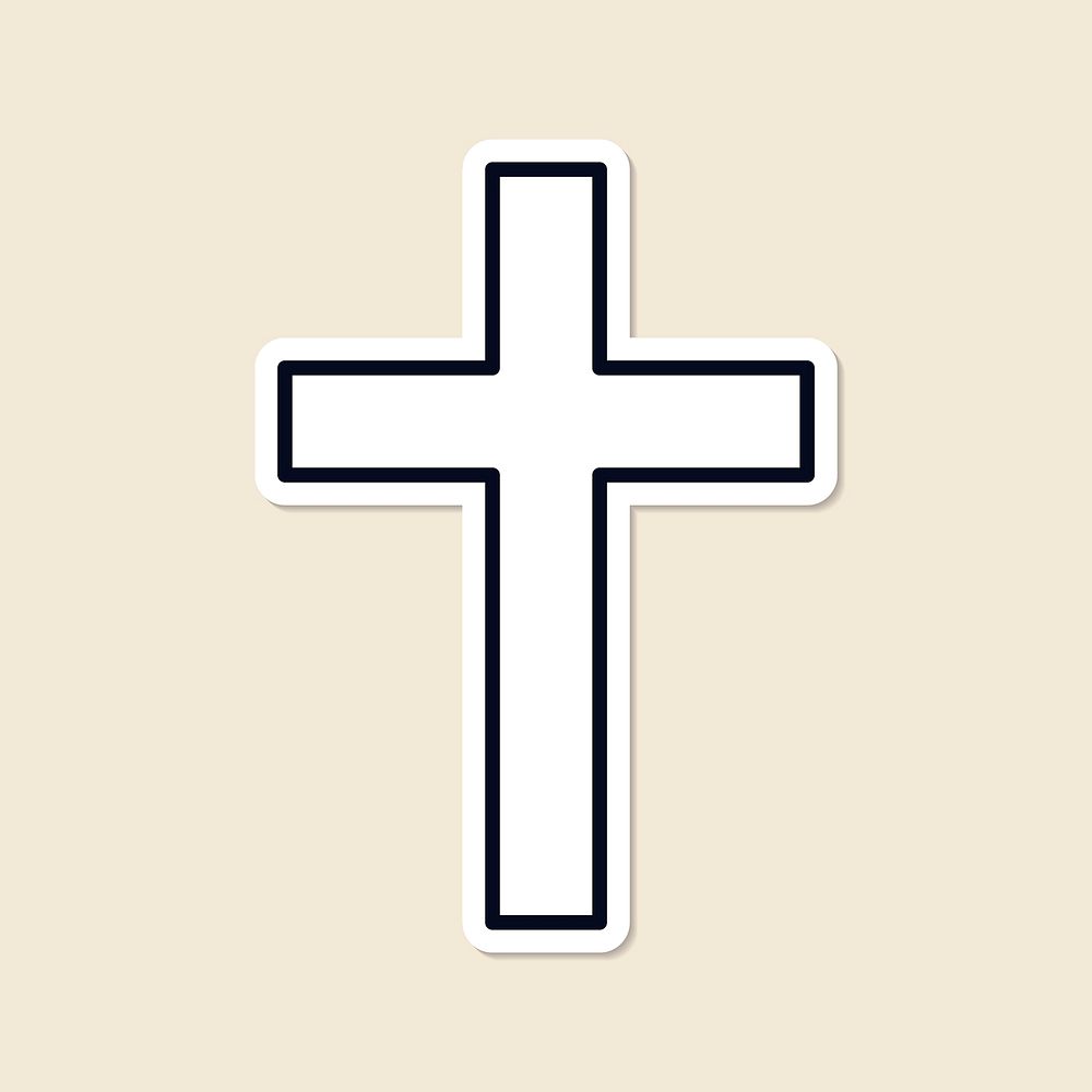 Christian cross sticker design element | Premium Vector - rawpixel