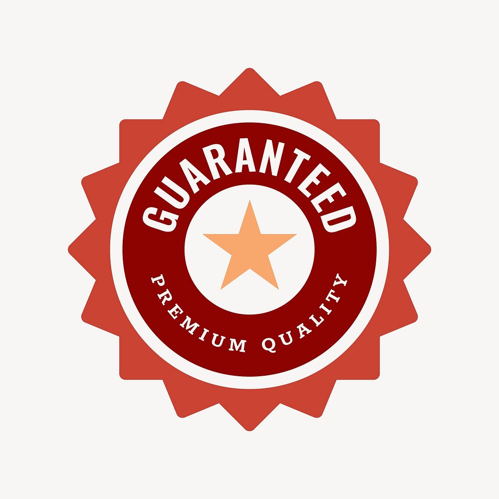 Guaranteed quality logo editable badge | Premium Vector - rawpixel