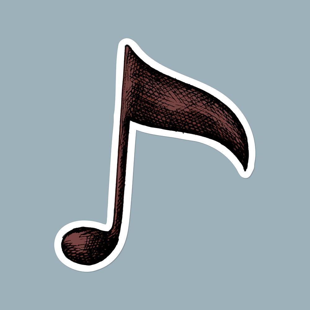 Quaver musical note social sticker | Premium Photo - rawpixel