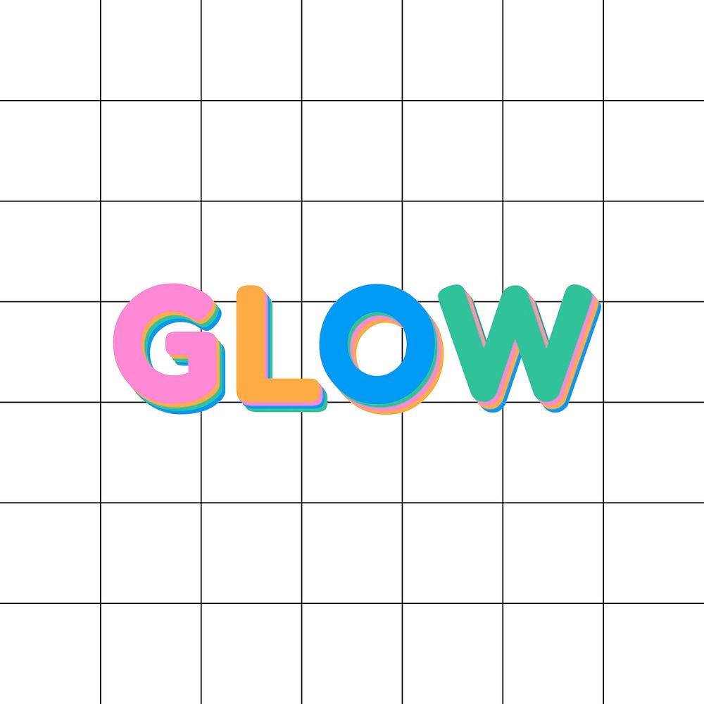 Glow word art font typography | Free Photo - rawpixel