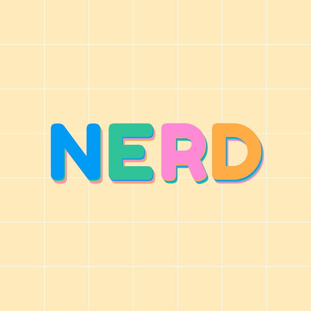 Nerd word art text typography | Free Photo - rawpixel