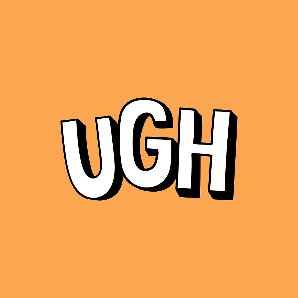 Vector Ugh interjection word comic | Premium Vector - rawpixel