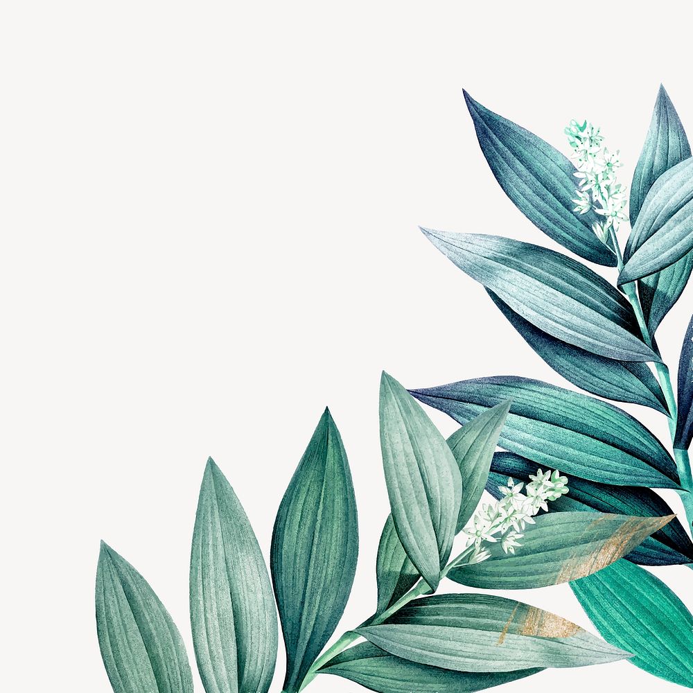 Green leaf border design element | Premium Vector - rawpixel