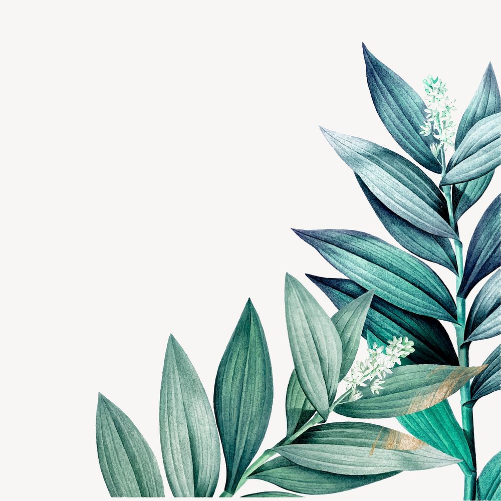 Green leaf border design element | Premium Vector - rawpixel