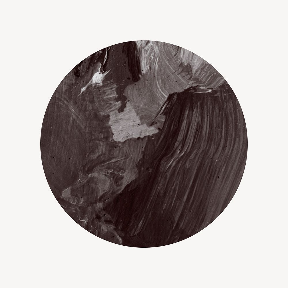 Black acrylic paint badge sticker | Premium PSD - rawpixel