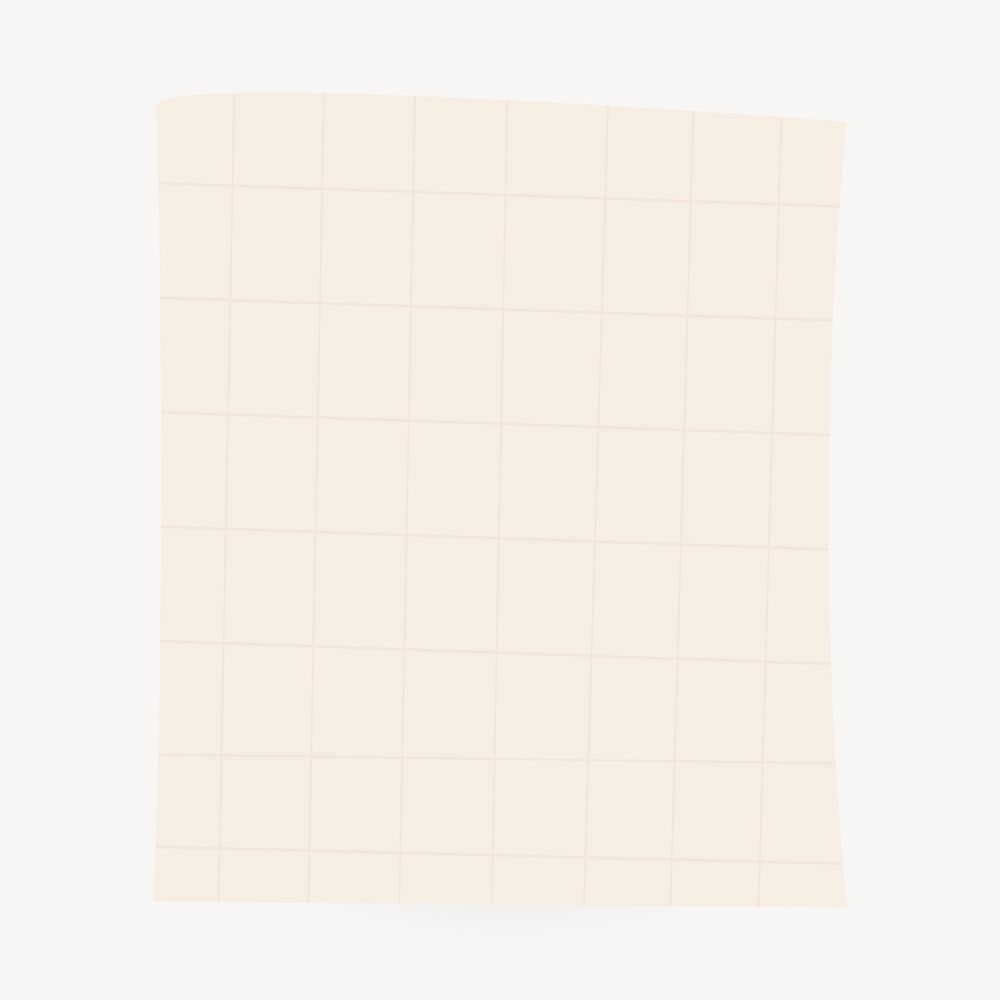 Beige grid note collage element, | Premium Vector - rawpixel