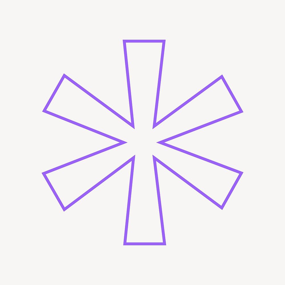 Purple asterisk, thin line collage | Premium Vector - rawpixel