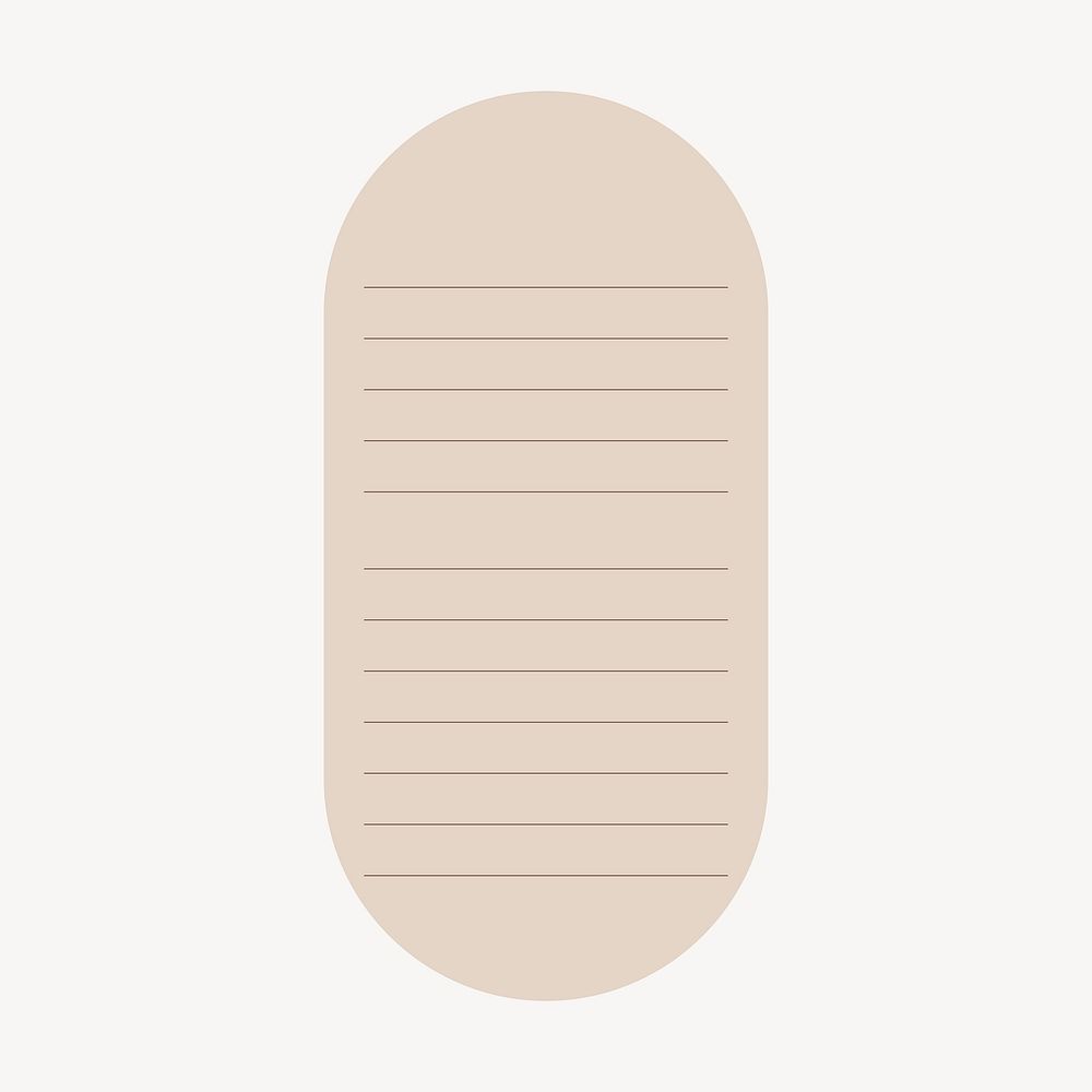 Note paper collage element, brown | Premium Vector - rawpixel