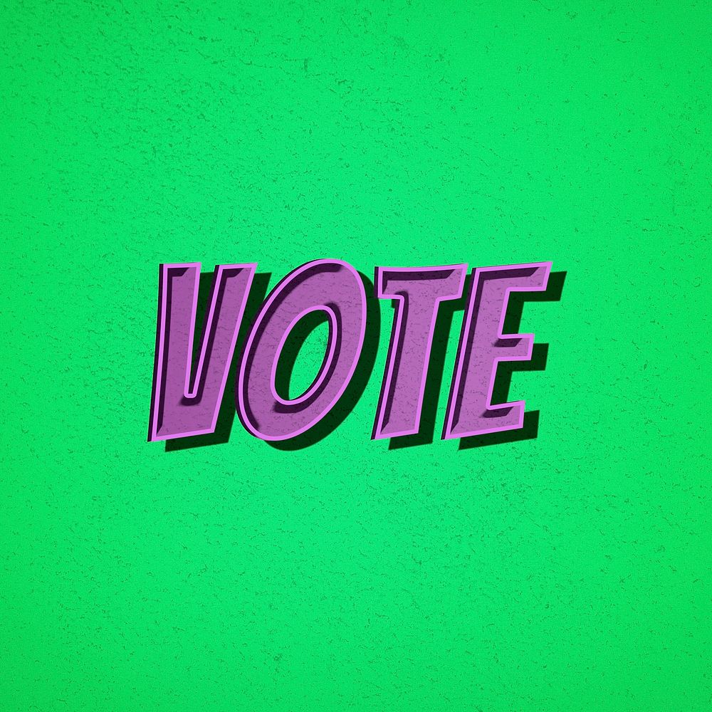 Vote word retro font comic | Free Photo - rawpixel