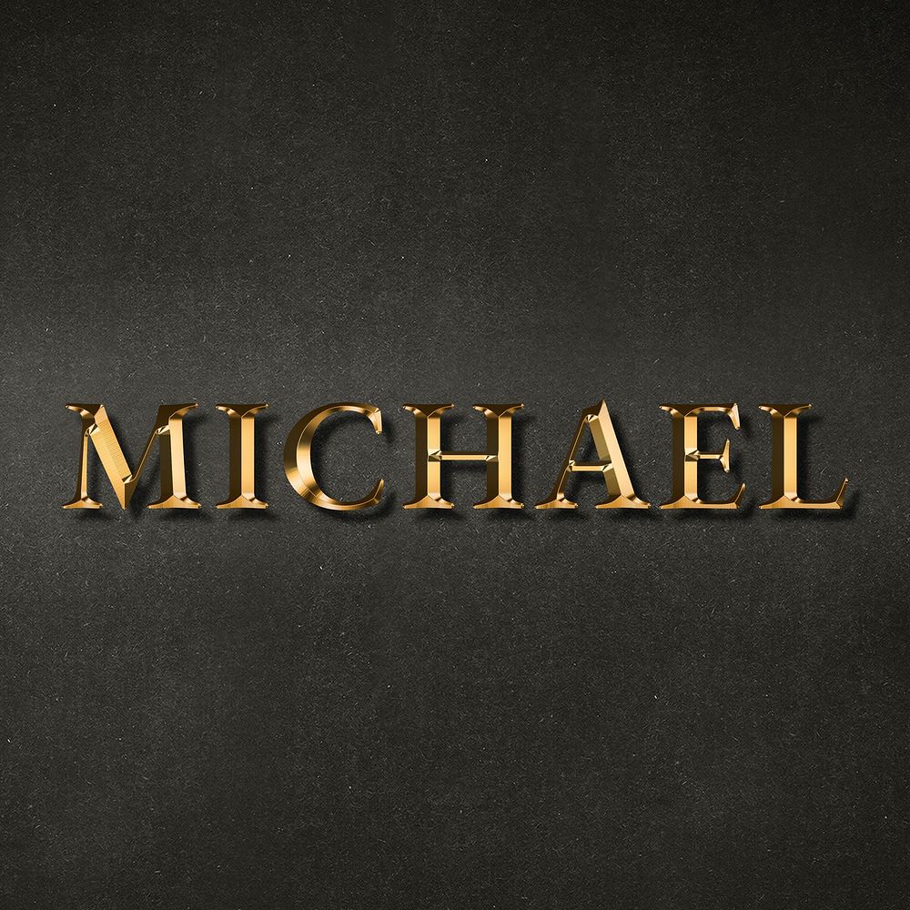 Michael golden name typography design | Free Photo - rawpixel