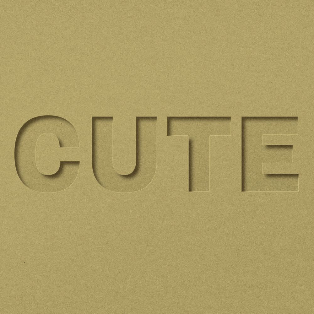 Cute word bold font typography | Free Photo - rawpixel