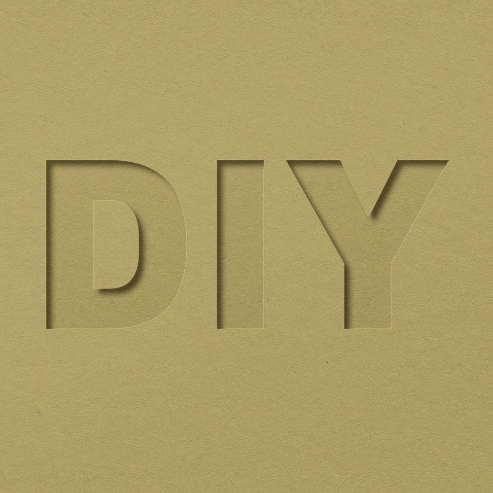 DIY text cut-out font typography | Free Photo - rawpixel