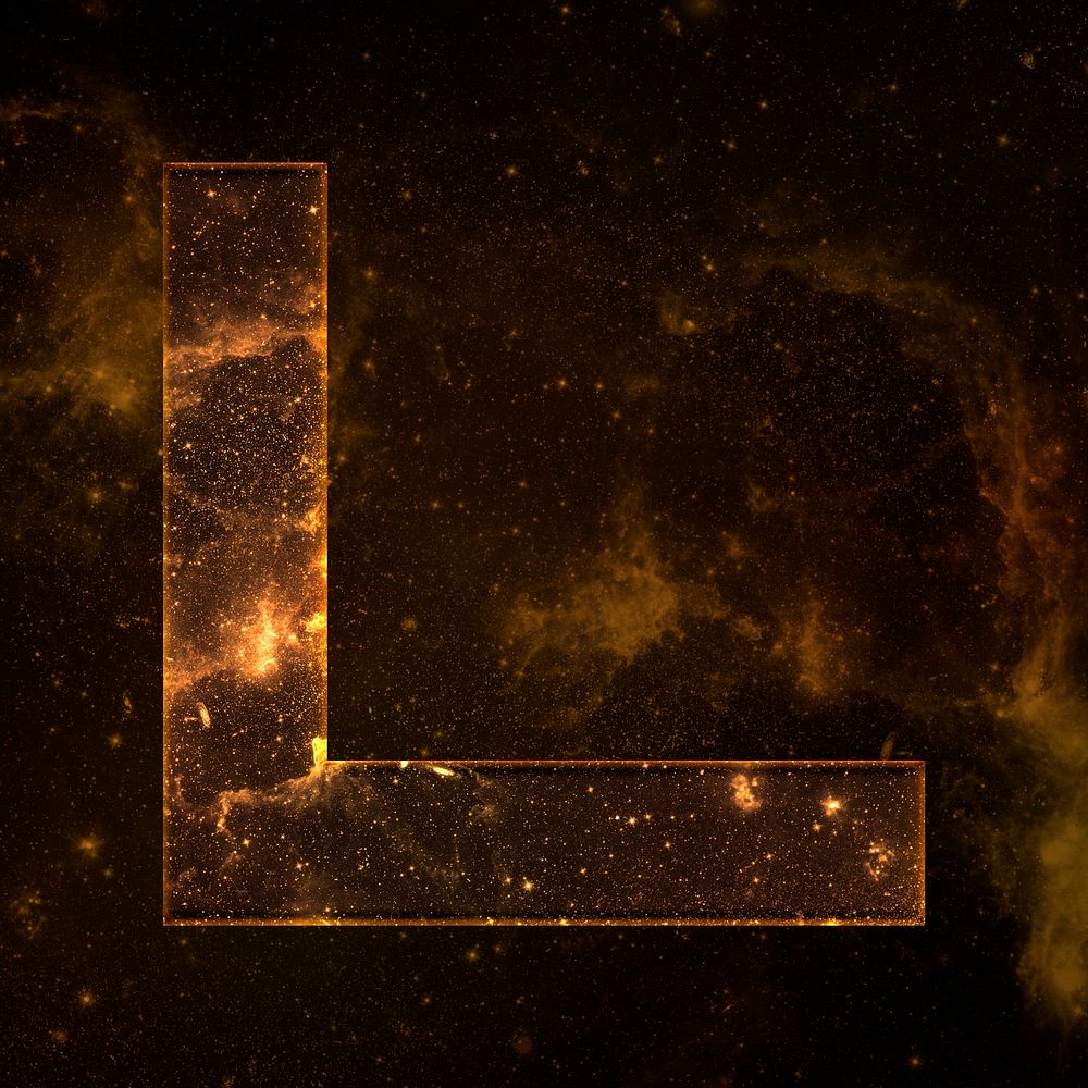 Psd letter L galaxy effect | Premium PSD - rawpixel