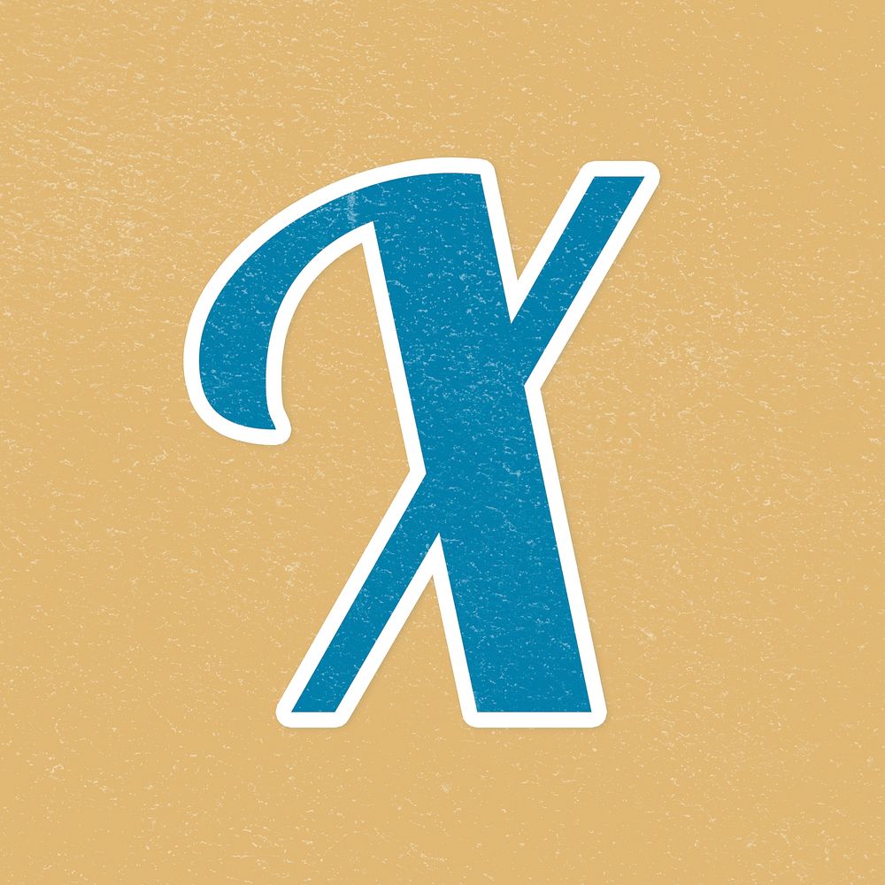 Psd letter X bold retro | Premium PSD - rawpixel