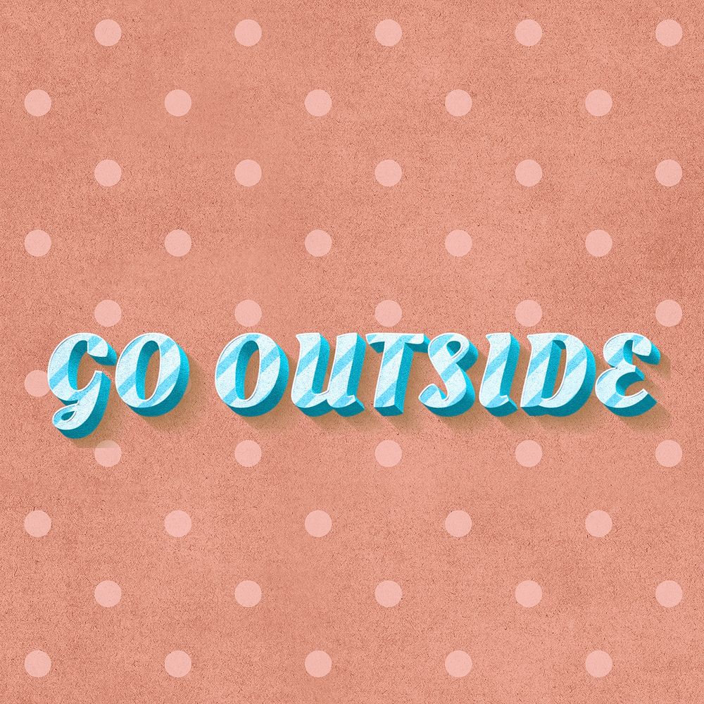 Go outside text pastel stripe | Free Photo - rawpixel