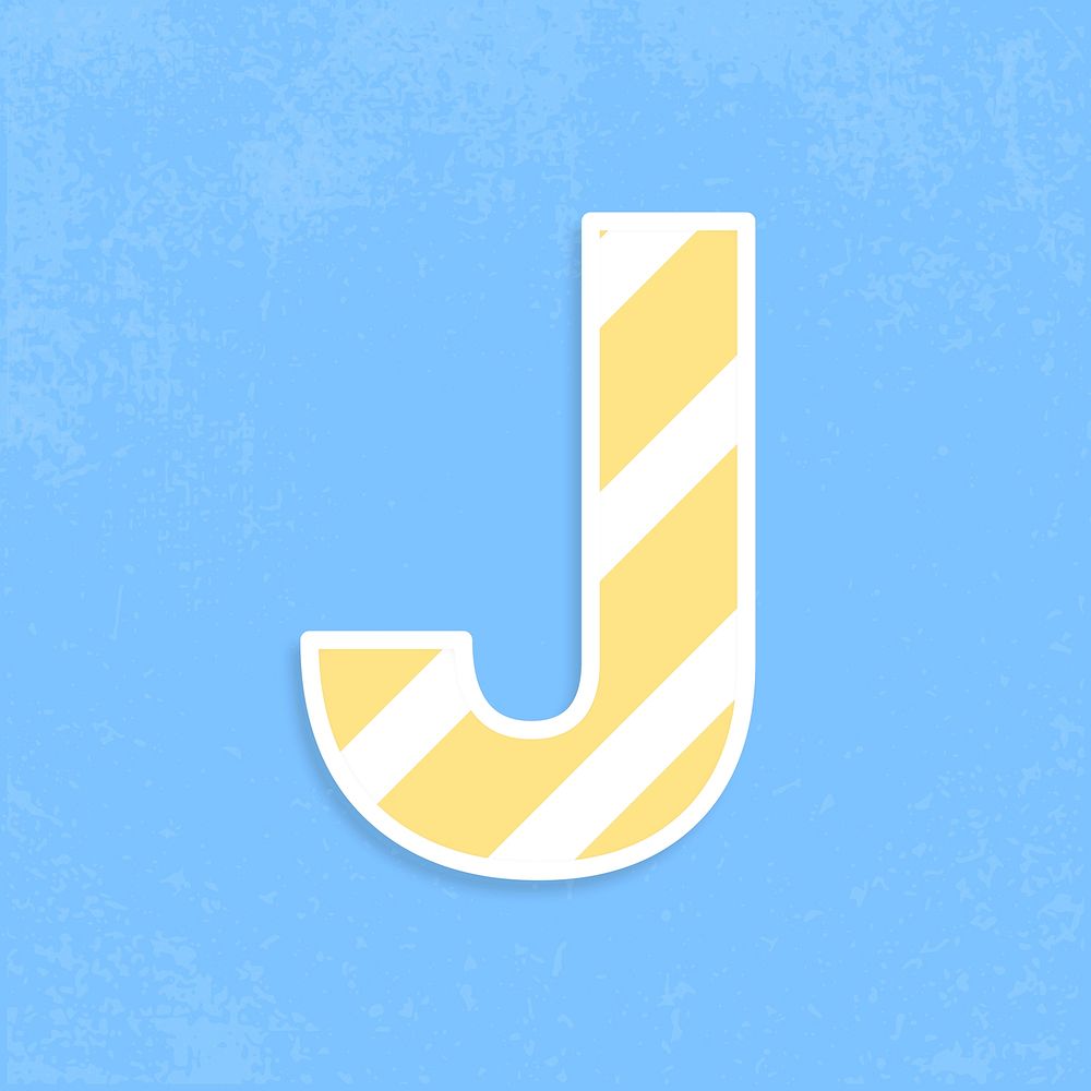 Candy j font lettering png | Premium Vector - rawpixel