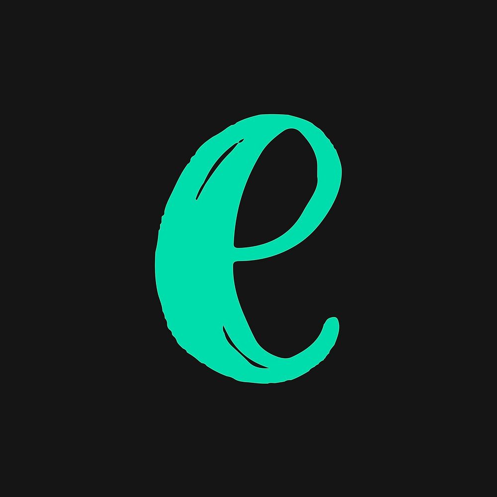 Letter E vector doodle typography | Premium Vector - rawpixel