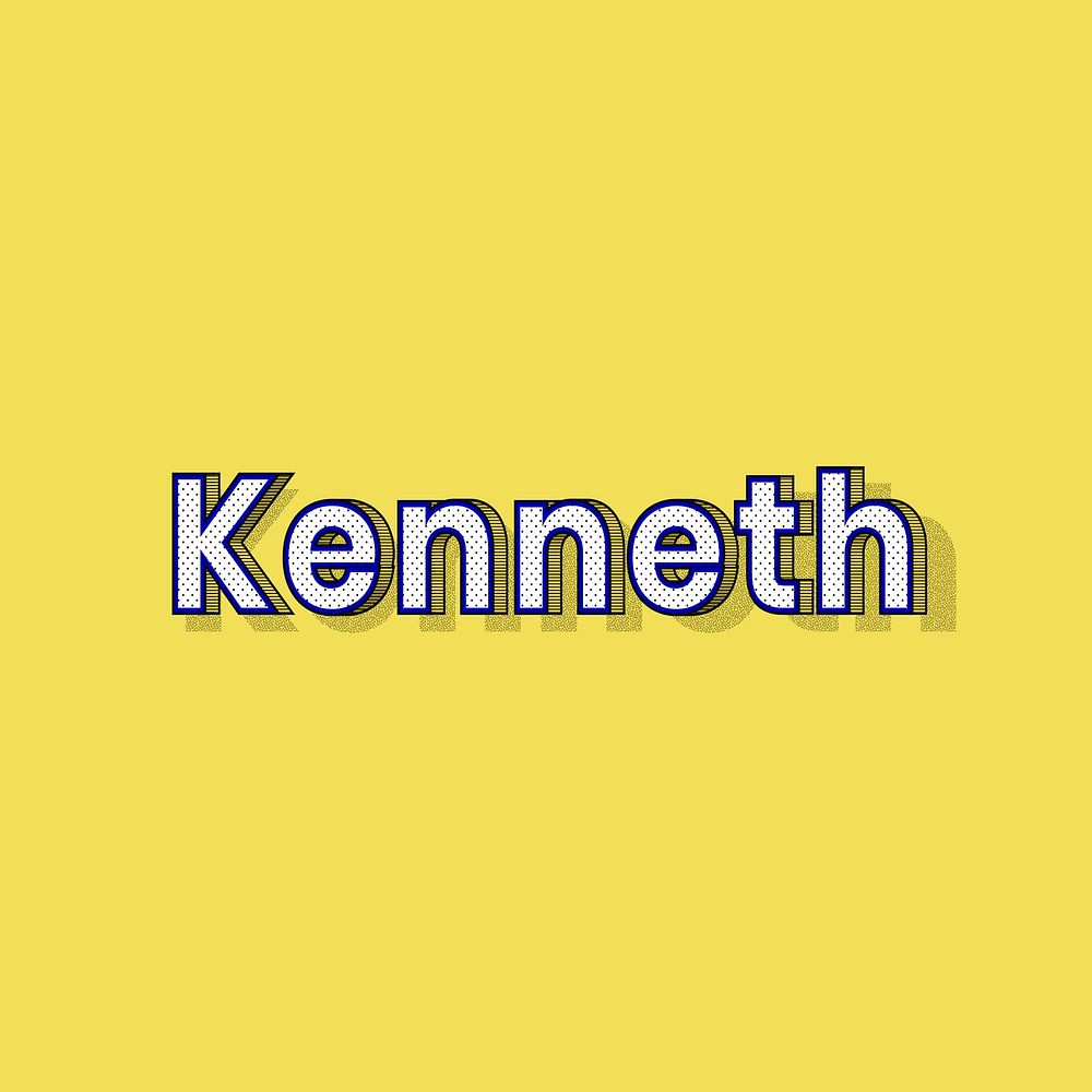 Male name Kenneth typography text | Free Photo - rawpixel