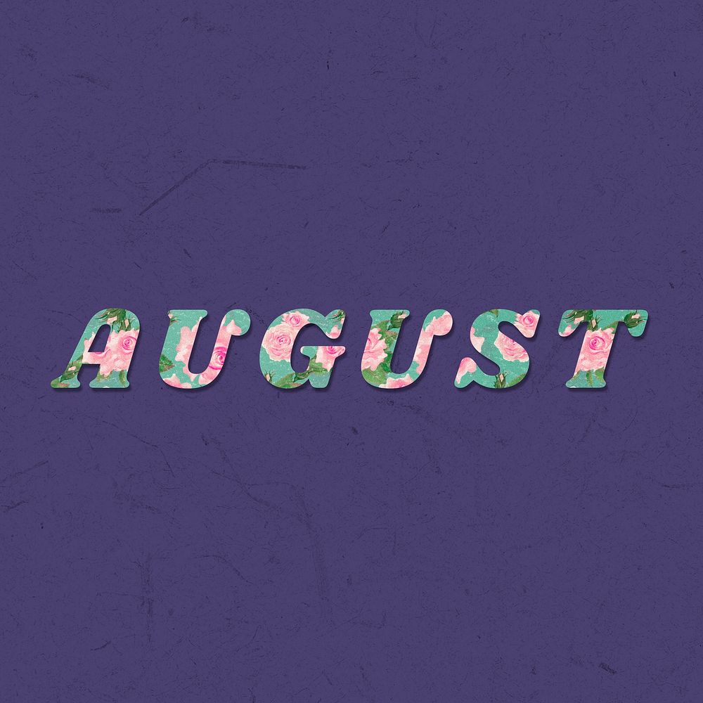 Colorful August month text | Free Photo - rawpixel