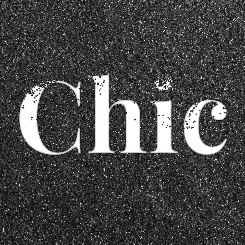 Black glitter chic word art | Free Photo - rawpixel