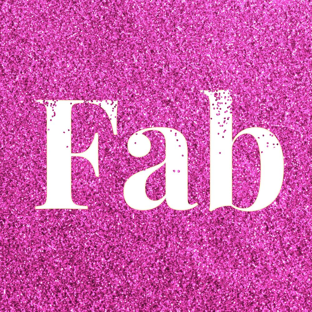 Pink glitter fab text typography | Free Photo - rawpixel