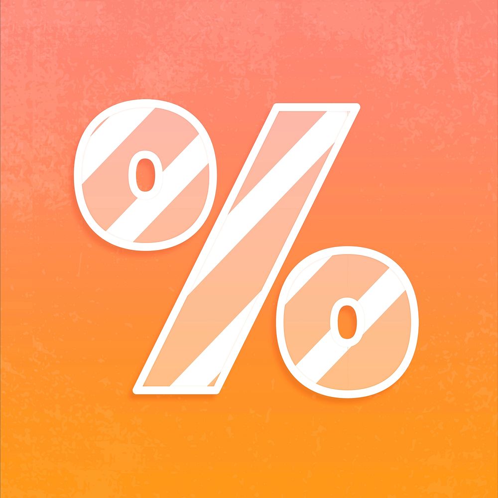 Percentage symbol typography psd two | Premium PSD - rawpixel