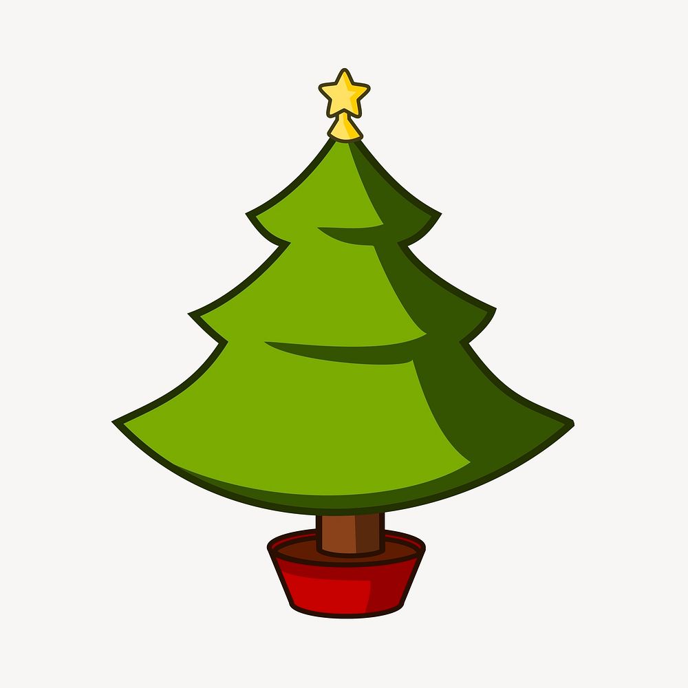 Christmas tree collage element vector. | Free Vector - rawpixel