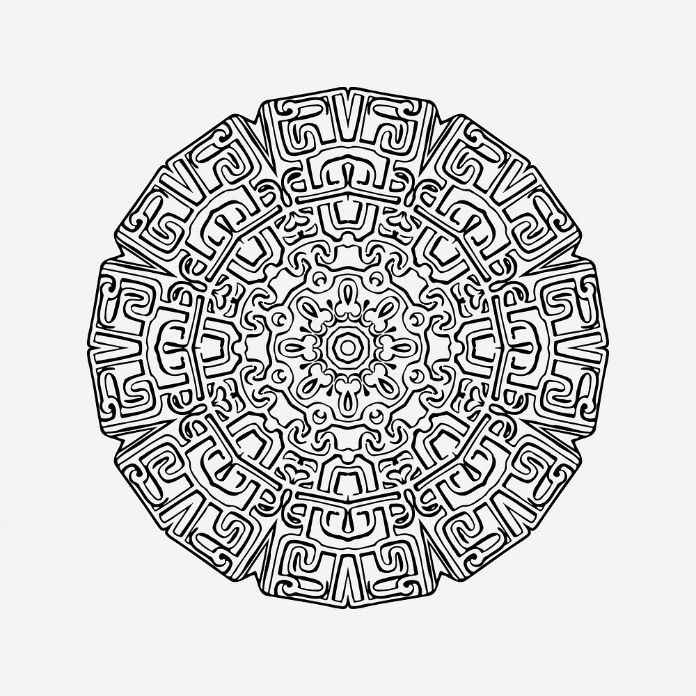 Mayan tablet clipart, illustration psd | Free PSD - rawpixel