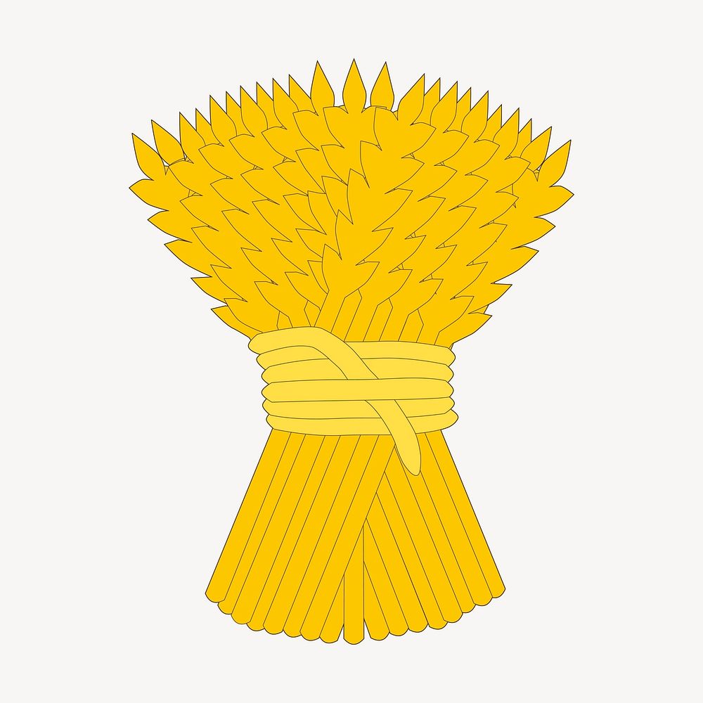 Wheat sheaf clipart, illustration vector | Free Vector - rawpixel
