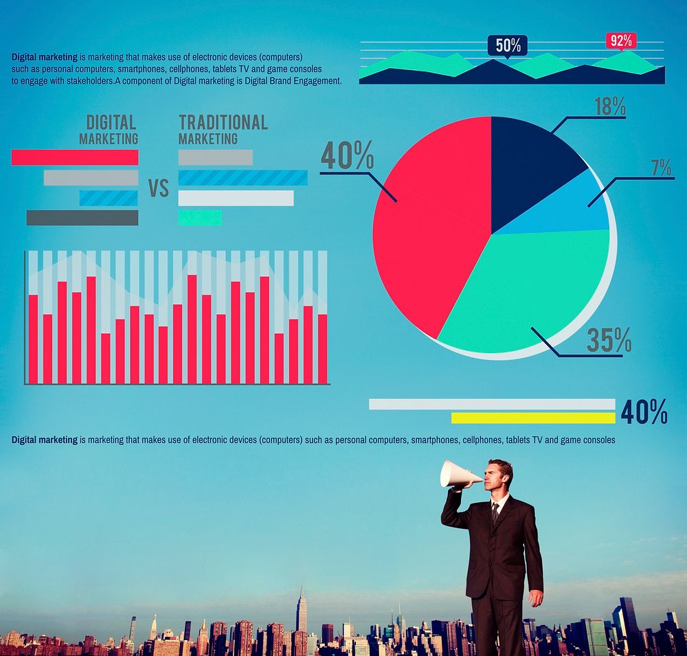 Digital Marketing Graph Statistics Analysis | Free Photo - rawpixel