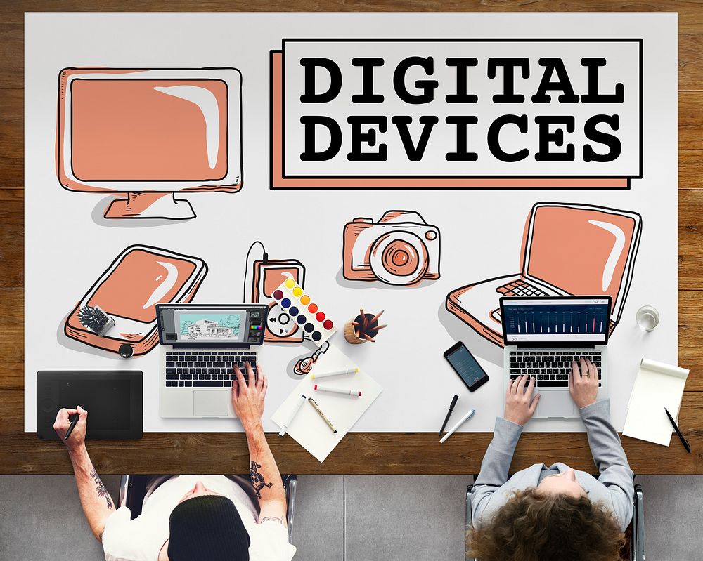 Digital Devices Electronics Connection Communication | Premium Photo ...