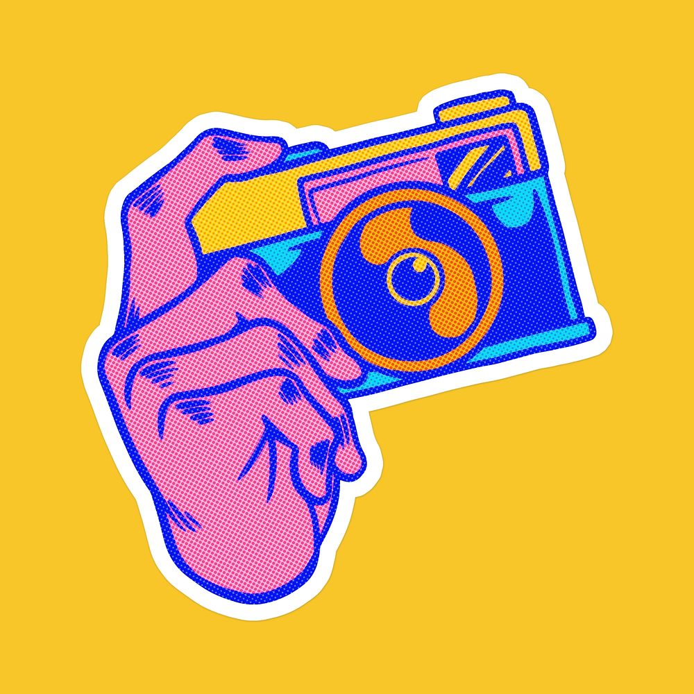 Cool retro film camera sticker | Premium PSD - rawpixel