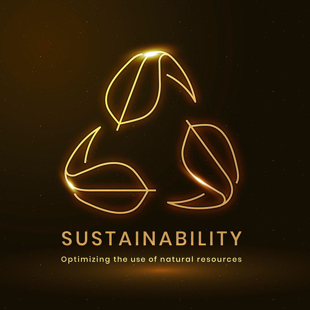 Sustainability environmental logo with text | Free Photo - rawpixel