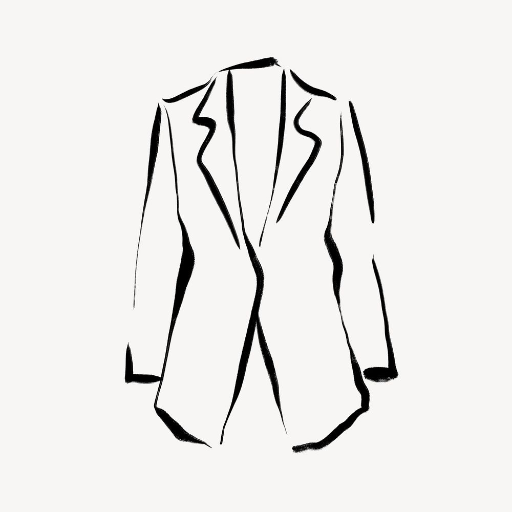 Women's blazer collage element, drawing | Free Photo - rawpixel