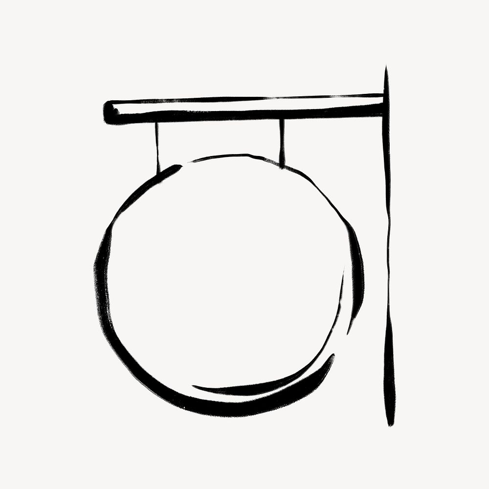 Hanging sign clipart, drawing illustration | Free Photo - rawpixel