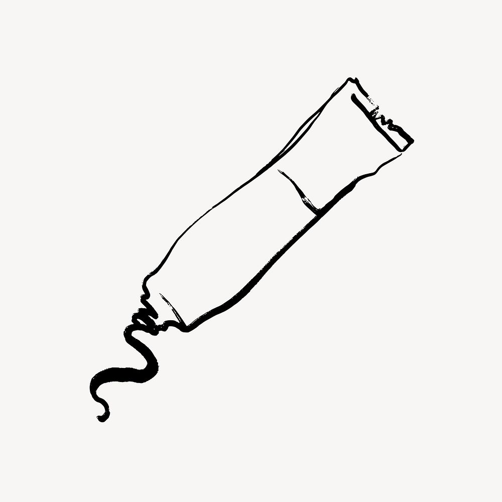 Paint tube clipart, drawing illustration, | Free Photo - rawpixel