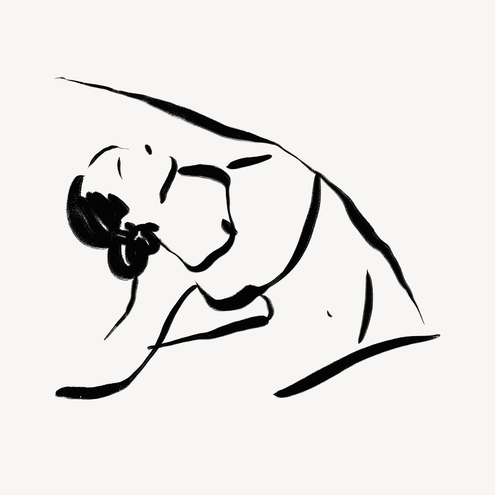 Yoga Pose Collage Element Drawing Free Photo Rawpixel