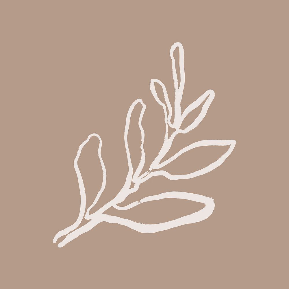 Aesthetic leaf line art, aesthetic | Free Photo - rawpixel